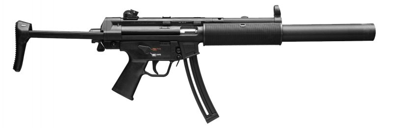 H&K MP5 22 LR Rifle, Collapsible Stock, (1)-25Rd Magazine, 16.1 ...