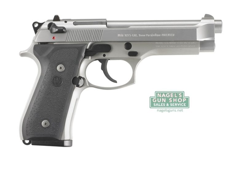Beretta 92FS Inox 9mm Pistol, Stainless Steel, 4.9" - BER-JS92F500 ...