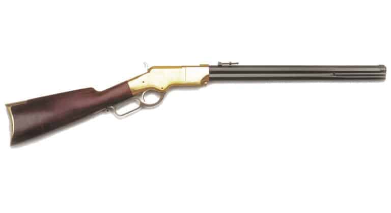 Uberti 1860 Henry Trapper Brass Rifle, 44-40, Brass Frame, Octagon ...