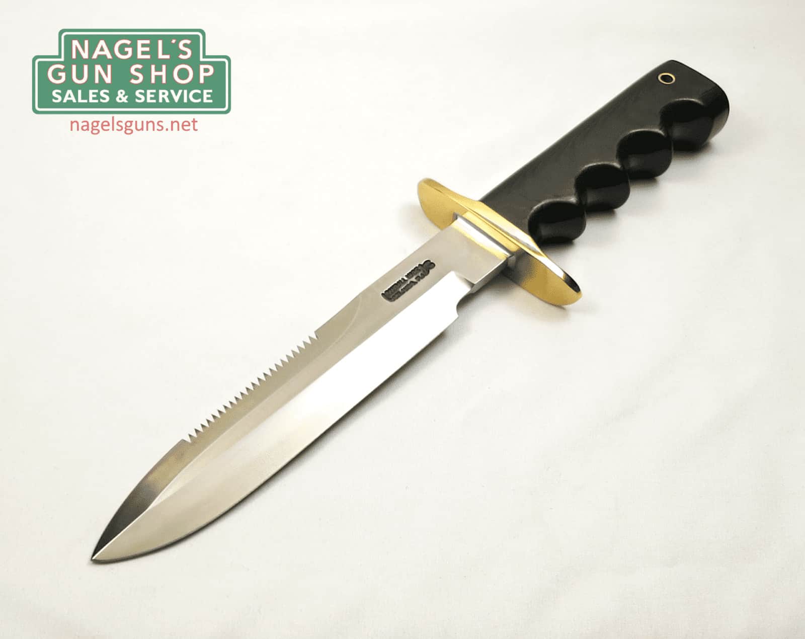 Randall Made Knives Model 16-7 Diver, Sawtooth Back, Double Brass Hilt ...