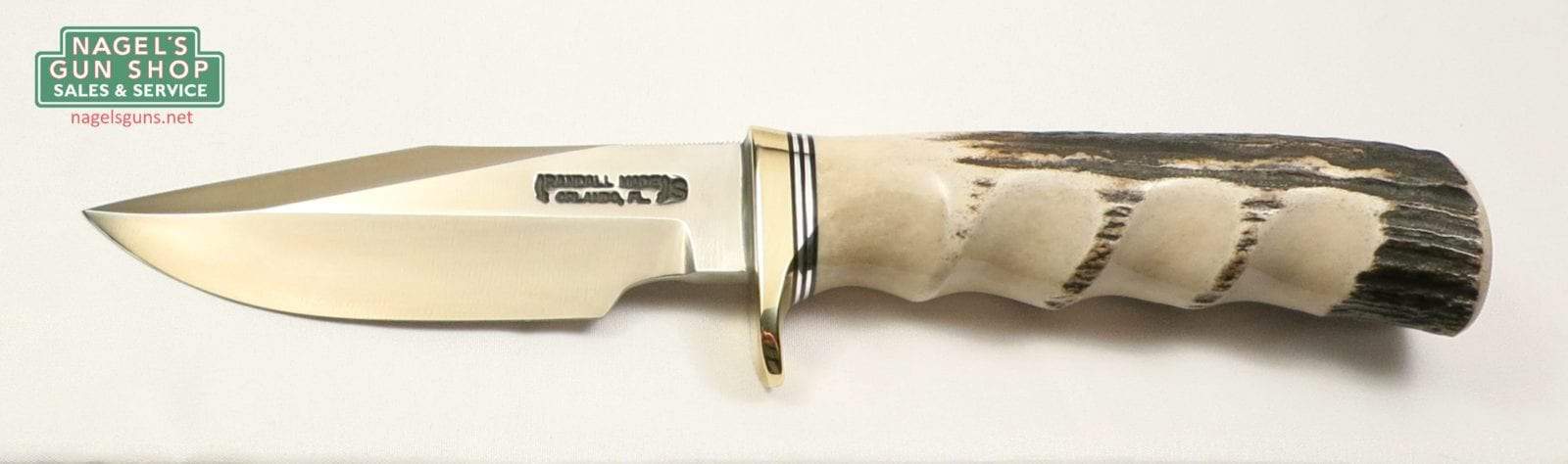 Randall Made Knives, Model #23, 4.5" Gamemaster, Stag Finger Grooved ...