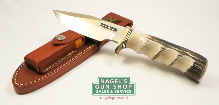Randall Made Knives, Model #23, 4.5" Gamemaster, Stag Finger Grooved ...