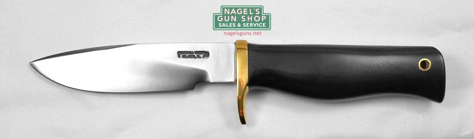 Randall Made Knives, Model #28 4.5" Woodsman, Black Micarta Handle ...