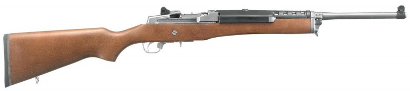 Ruger Mini-14 Ranch Rifle Stainless, 5.56mm, Wood Stock, 18.5" - 05802 ...