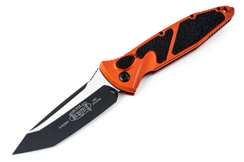Microtech SOCOM Elite Orange Tanto Blade Automatic Knife, Tanto Edge ...