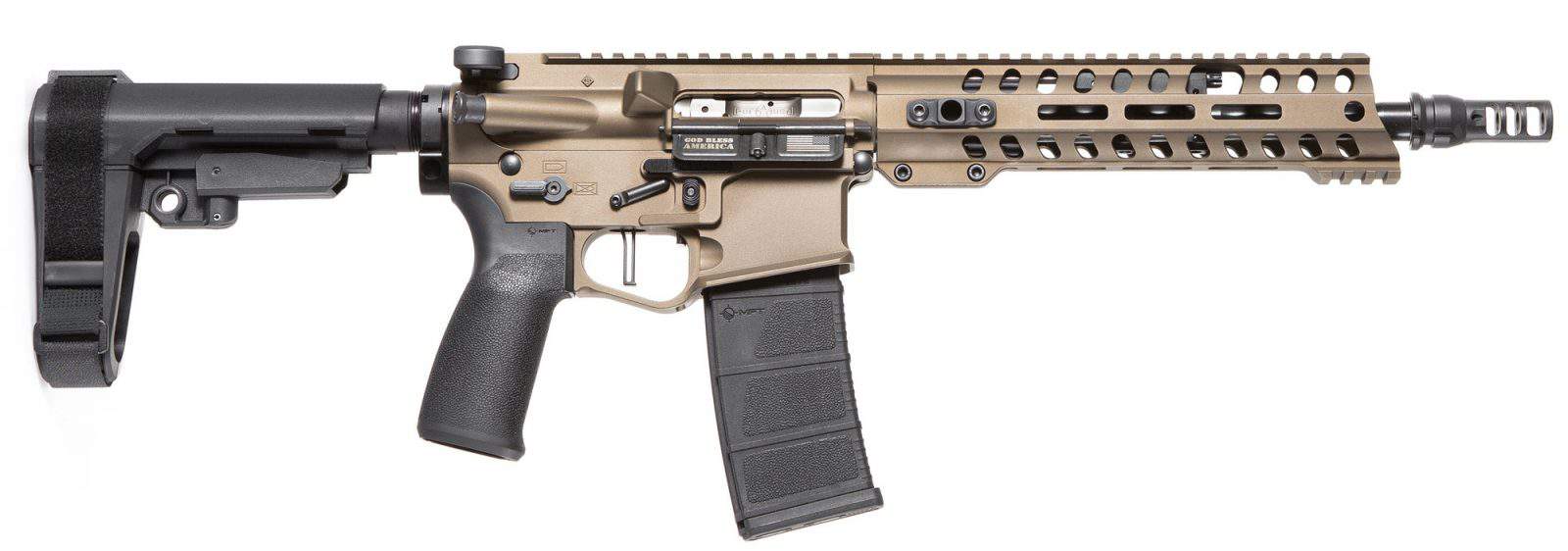 POF Renegade + Burnt Bronze 300 Blackcout Pistol w/Brace, 9.5" M-Lok ...